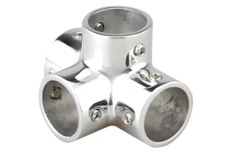Marine Hardware 316 Stainless Steel 90 Degrees 4 Way Rail Tee Pipe ...